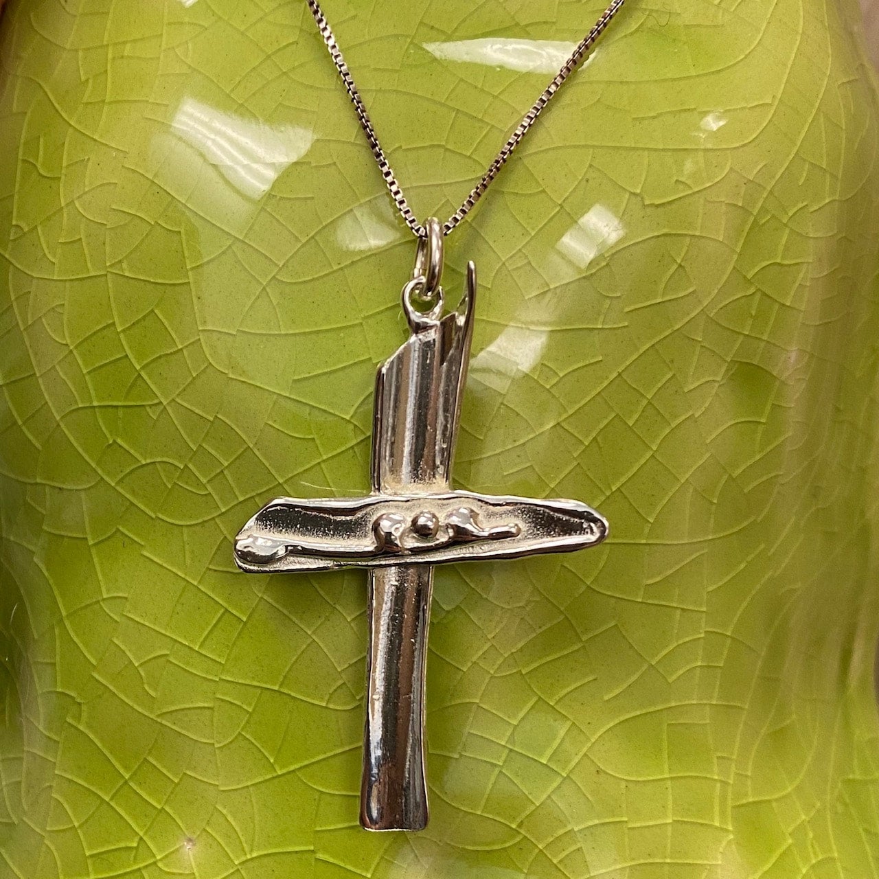 Trinity Cross Necklace 18" | Simply Sterling & Company